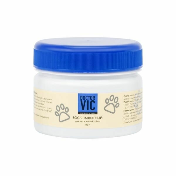 Доктор Вик Воск защитный для лап и когтей собак, 80 г