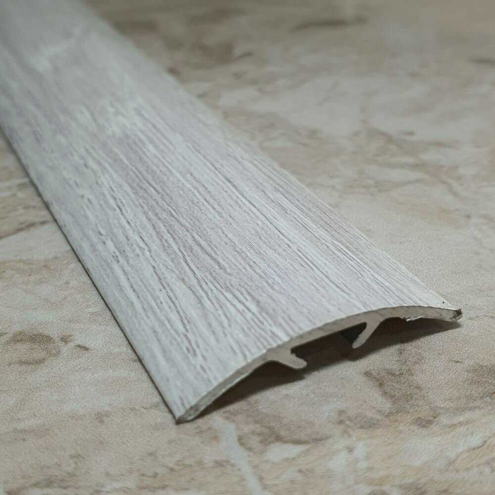 Порог со скрытым креплением напольный стыкоперекрывающий одноуровневый, ширина 40 мм, длина 2700 мм, профиль-порожек алюминиевый - MP5, 24 Серый палисандр