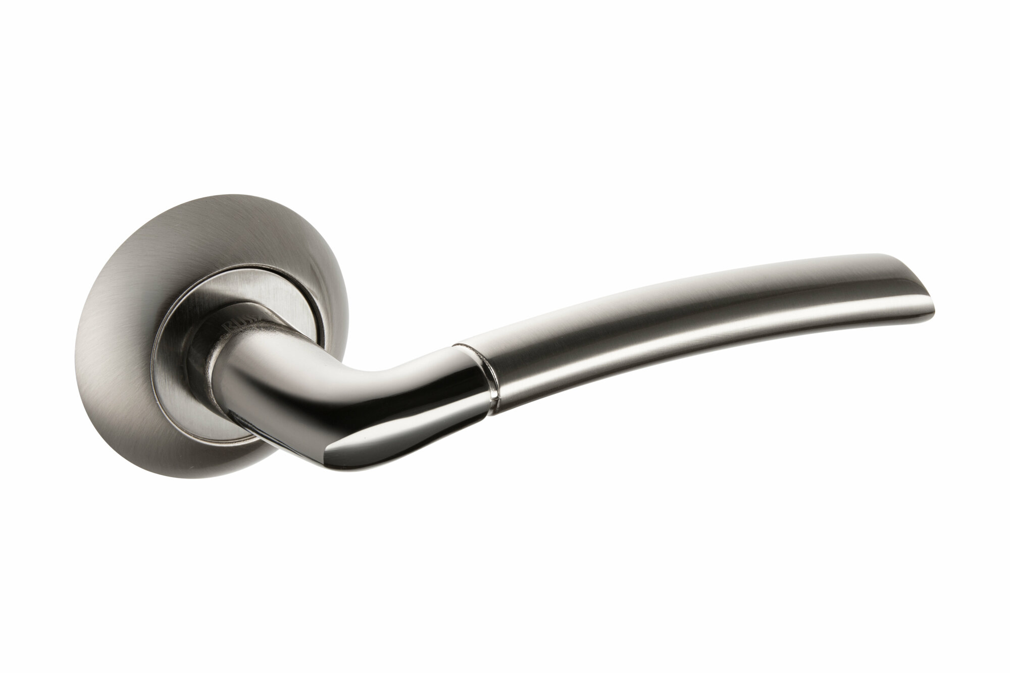 Ручка дверная на круглой накладке BUSSARE FINO A-13-10 CHROME/S. CHROME | хром, матовый хром