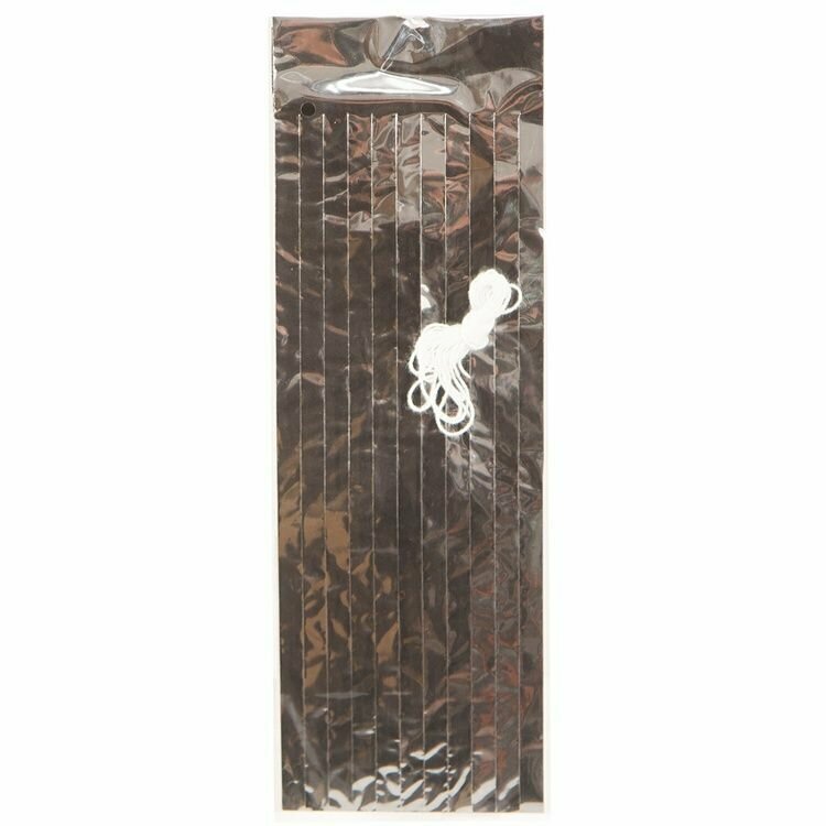 Гирлянда Тассел фольга серебро 3м 10 листов