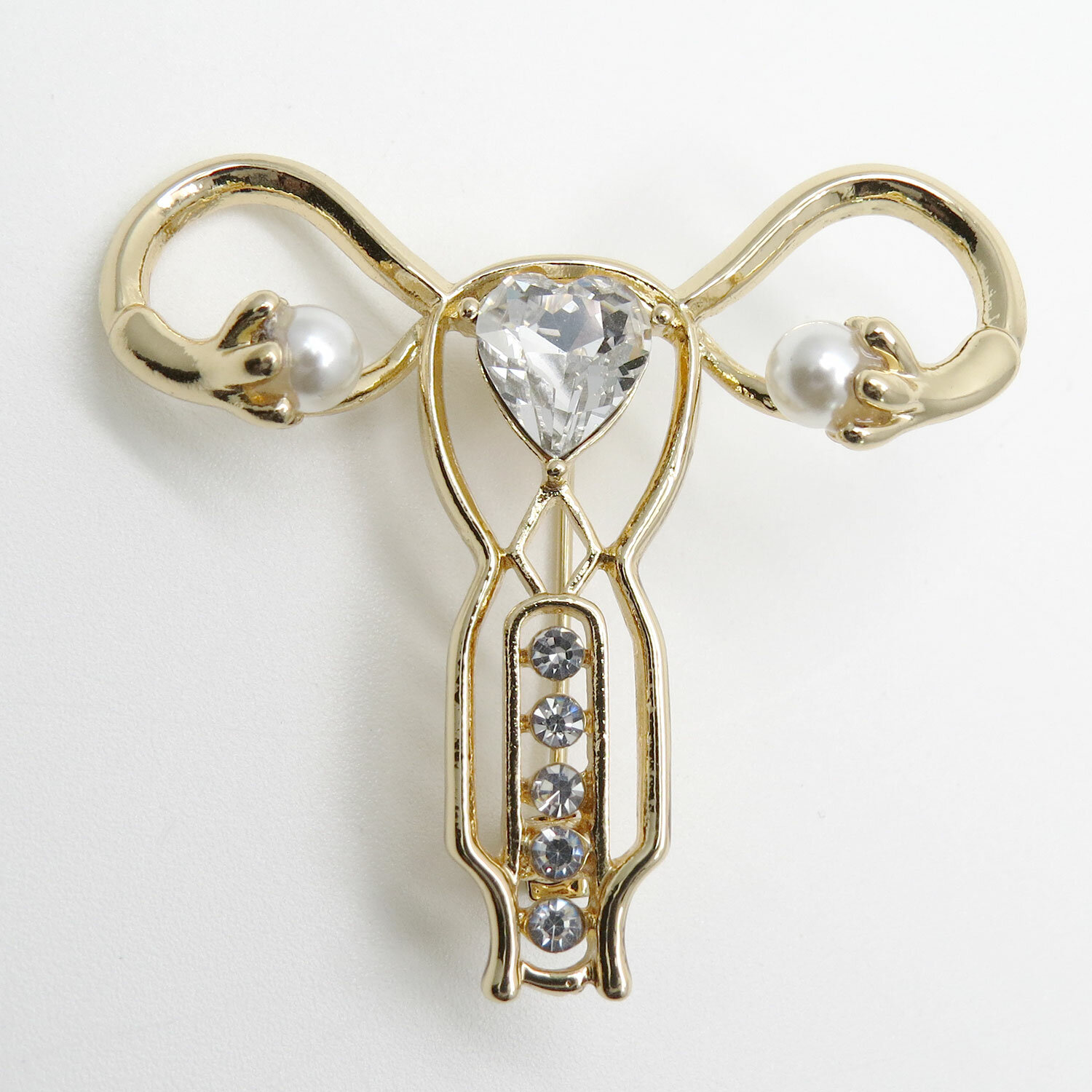 Брошь, стразы