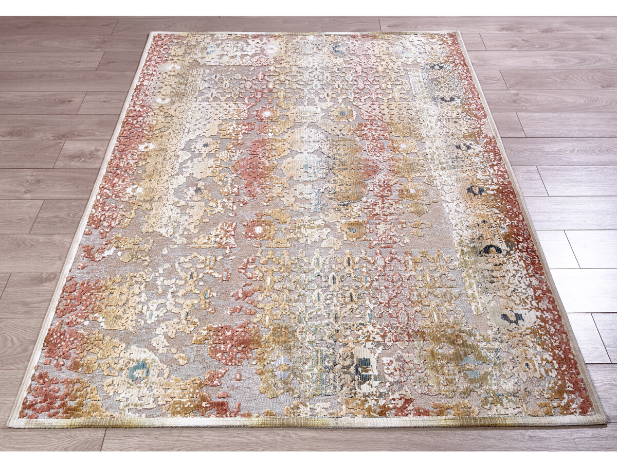 Ковер для комнаты на пол, палас в гостиную, Симфония, 120х180, 307Z, коричневый