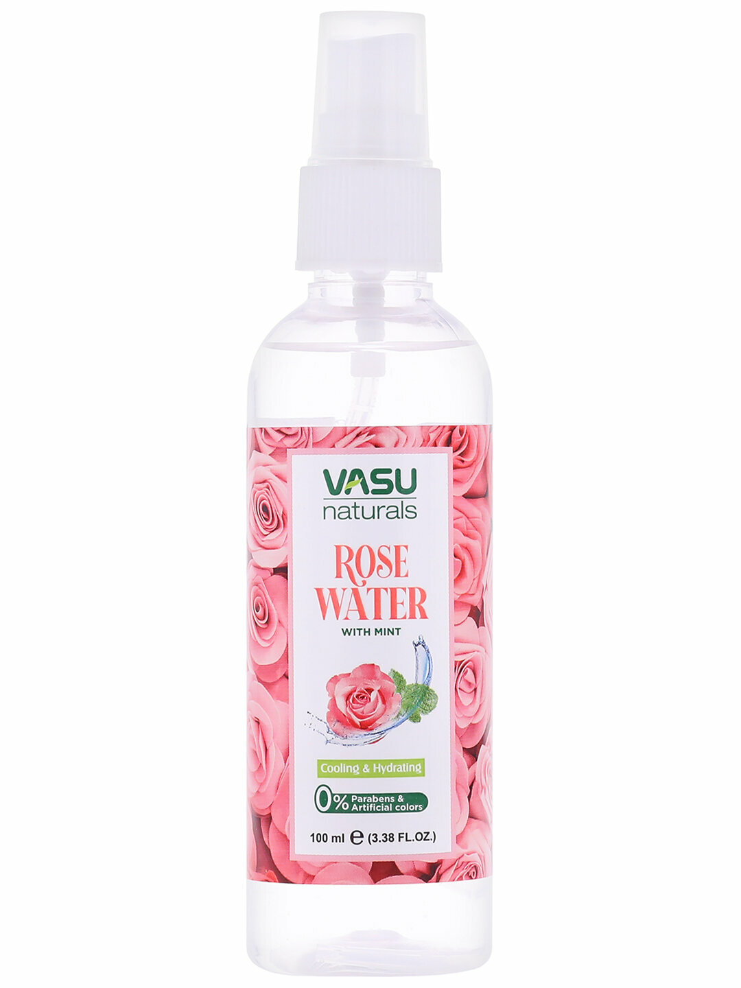 Спрей, Розовая вода с мятой. Увлажнение и омоложение кожи, 100 мл