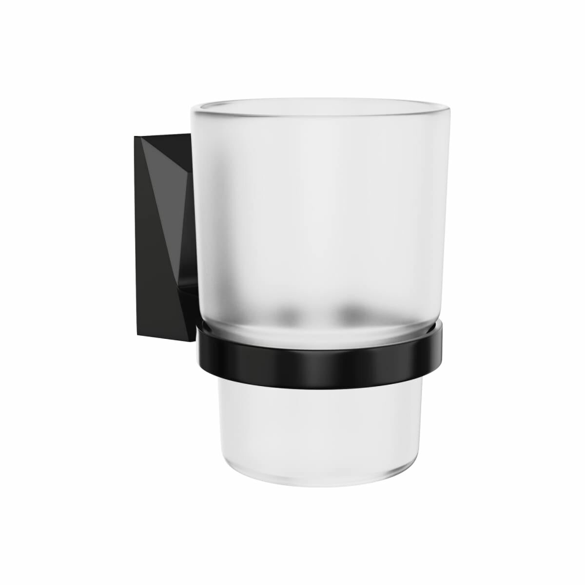 Стакан для зубных щёток "ICE" Kleber, нержавеющая сталь, стекло, черный