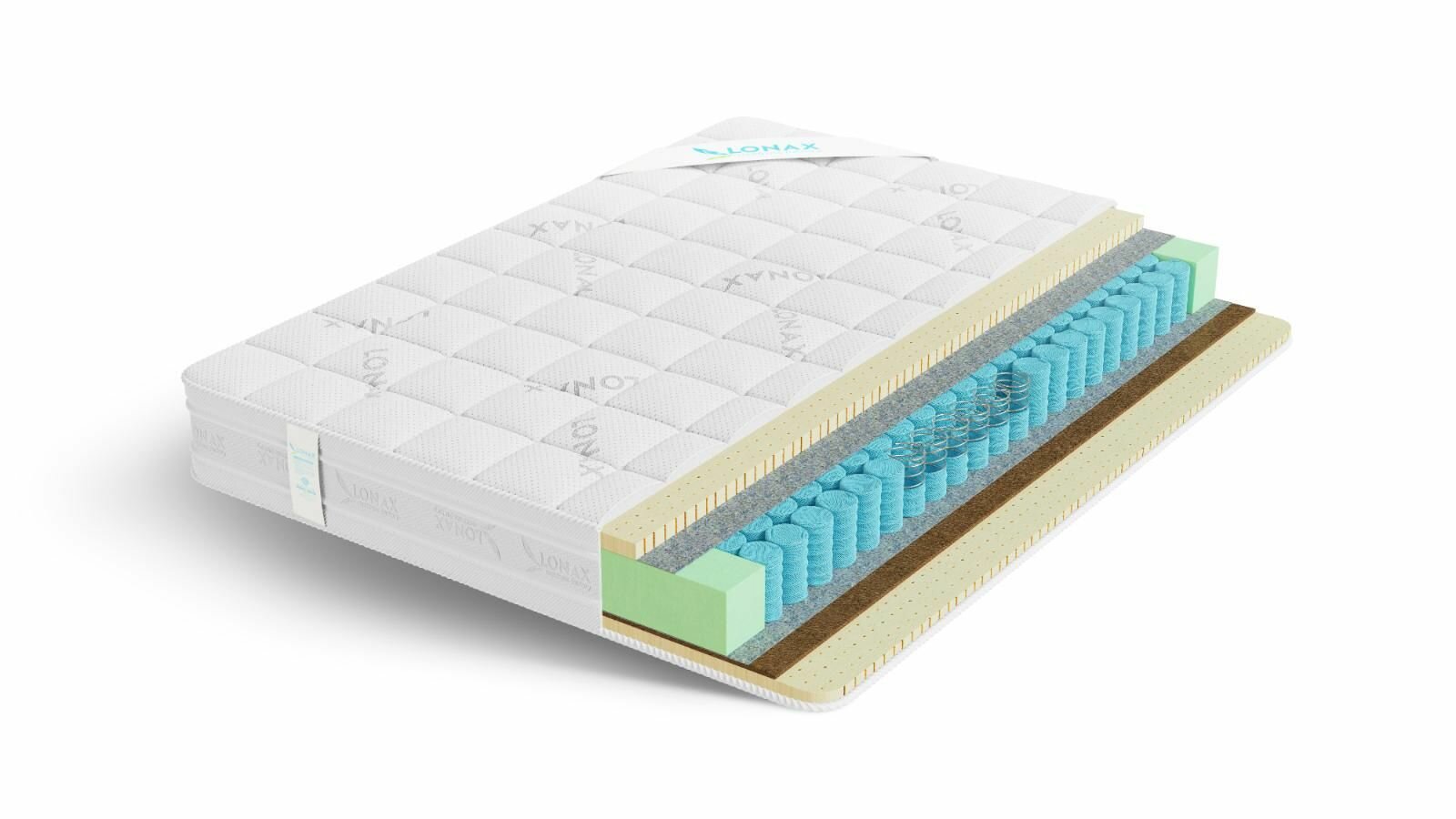 Матрас LONAX LATEX MEDIUM TFK (256 П/М2) 160 см 160/200 см Размеры: Высота 220мм Глубина 2000мм Ширина 1600мм