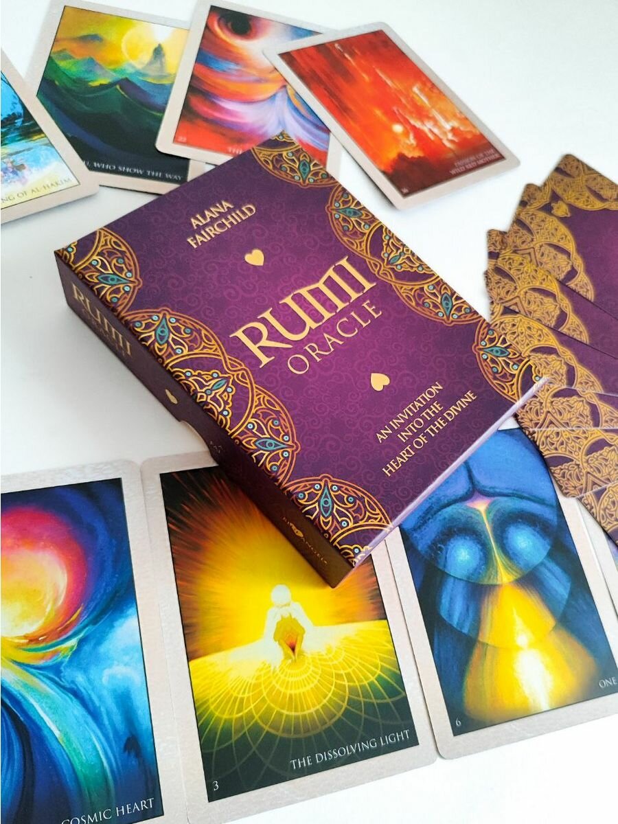 Карты Оракул Руми / Rumi oracle набор с книгой мак карты, англ. язык