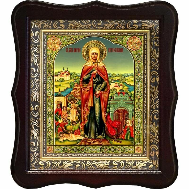 Марина (Маргарита) Антиохийская Святая великомученица. Икона на холсте.