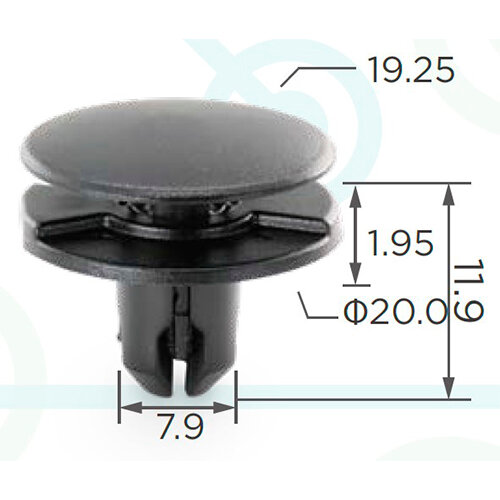 Клипса нажимная распорная (OEM: 91501TR0003) 774504