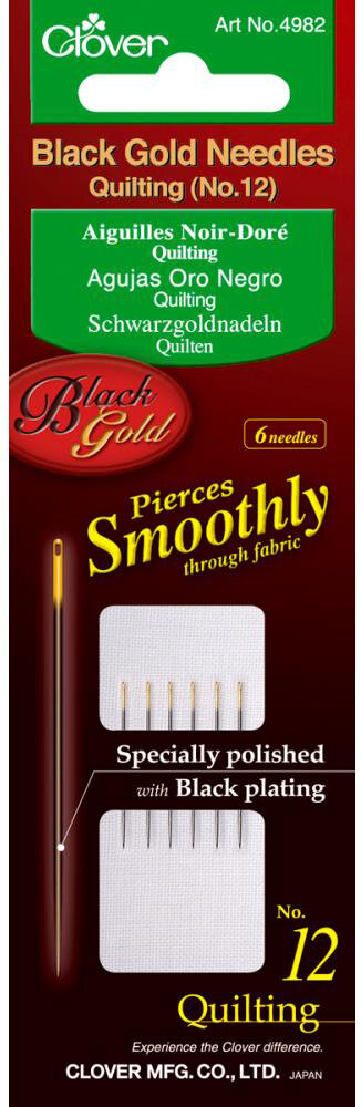 Иглы черно-золотые для квилтинга №12