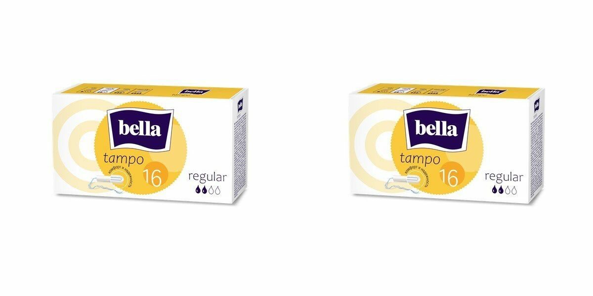 BELLA Тампоны женские без аппликатора premium comfort Regular 16шт.2 уп.