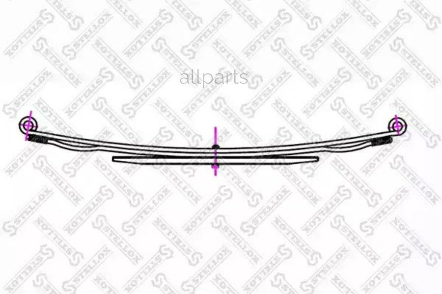 STELLOX 12-00010-SX Рессора задн. 61 275 10