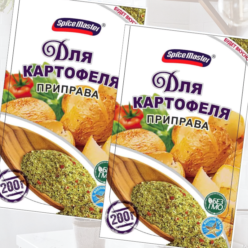 Приправа для картофеля 400 г (2 х 200 г) Спайс Мастер, по деревенски, запеченного, специи для картофеля