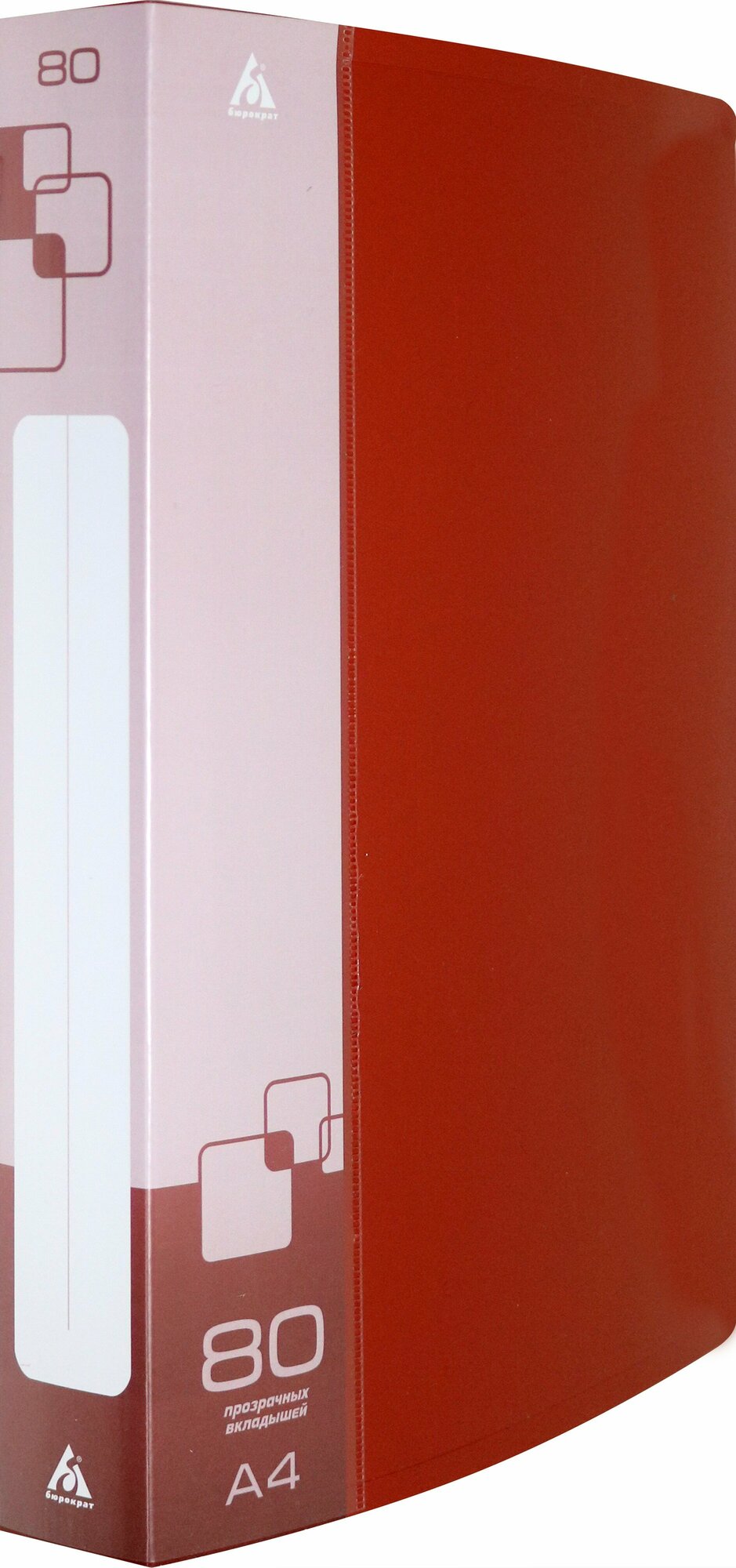 Папка с 80 прозрачными вкладышами A4 (BPV80RED)