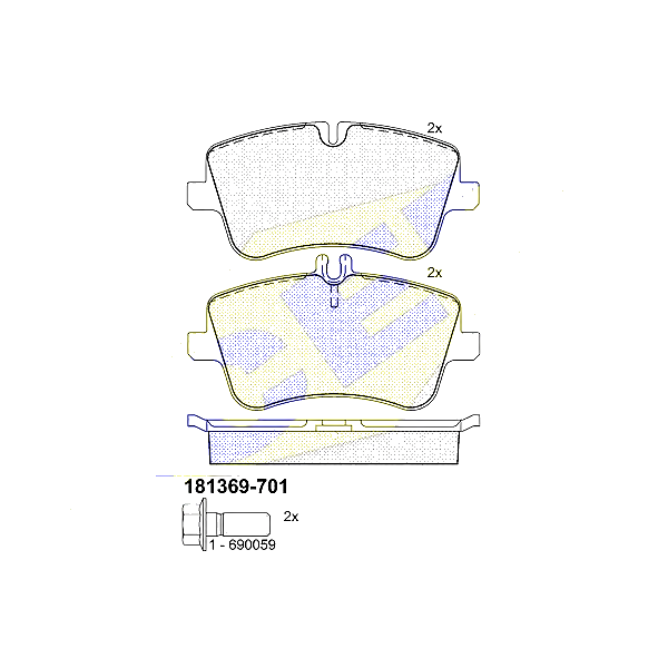 ICER 181369-701 (0034202520 / 0034202620 / 0034204520) 181369-701 колодки дисковые передние \ mb w203 1.8 / 2.0 / 2.0cdi / 2.2cdi