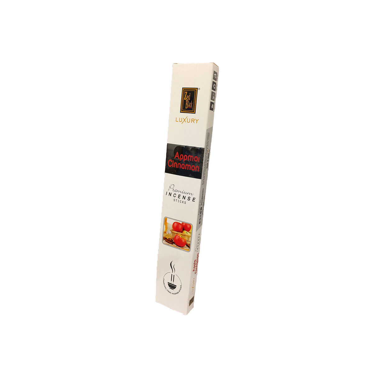 Luxury APPLE CINNAMON Premium Incense Sticks, Zed Black (Лакшери яблоко корица премиум благовония палочки, Зед Блэк), уп. 15 г.
