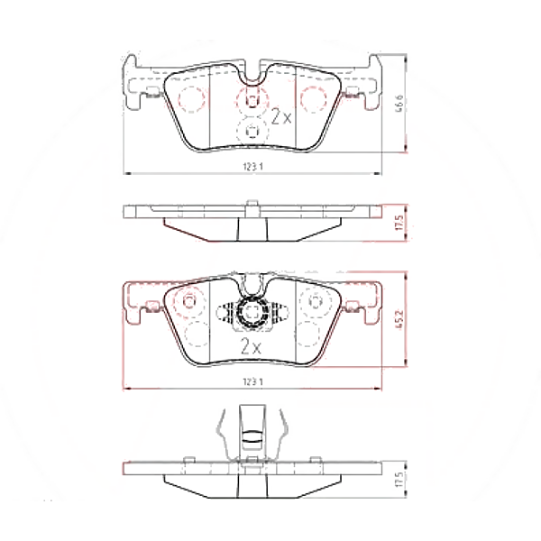 ZIMMERMANN 25307.175.1 (34206799809 / 34216850569 / 34216873093) колодки зад BMW (БМВ) f20 / f21 / f22 / f30 / f31 / f32 / f33 / f34 / f35