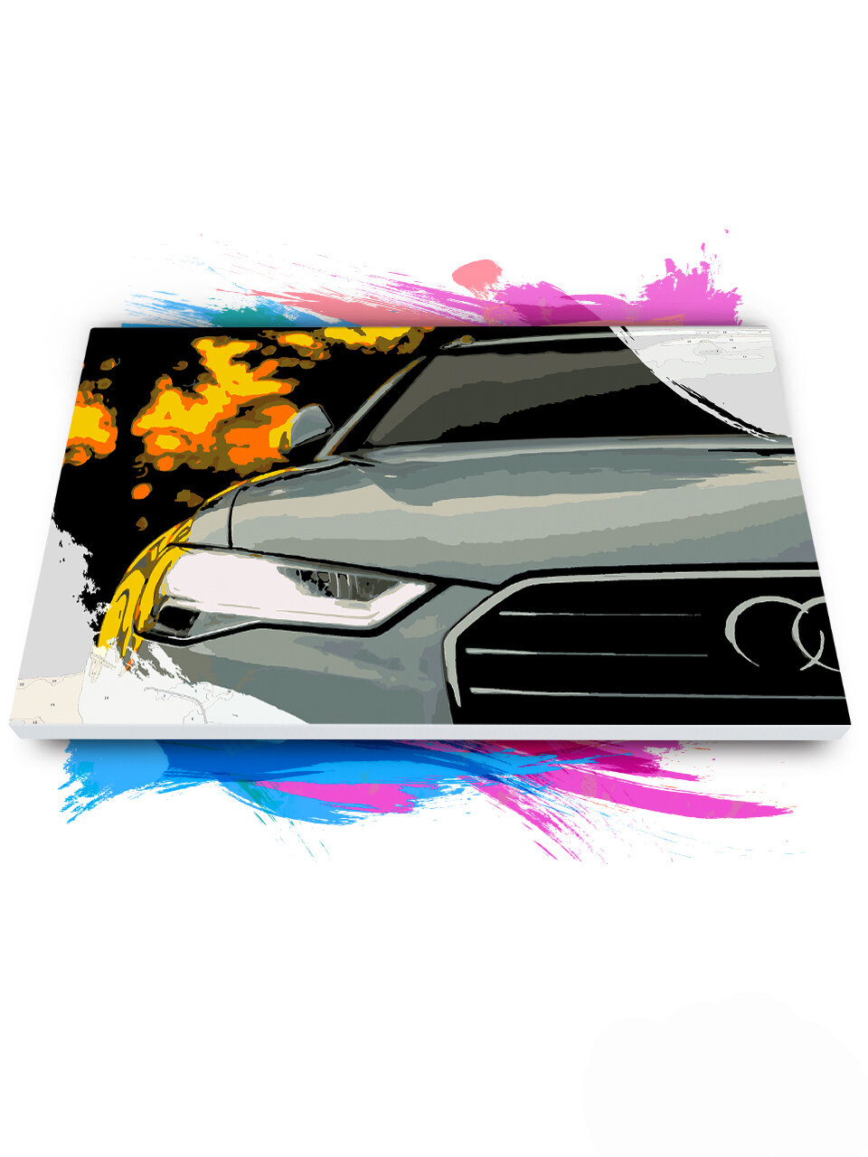 Картина по номерам на холсте Audi постер, 40 х 60 см