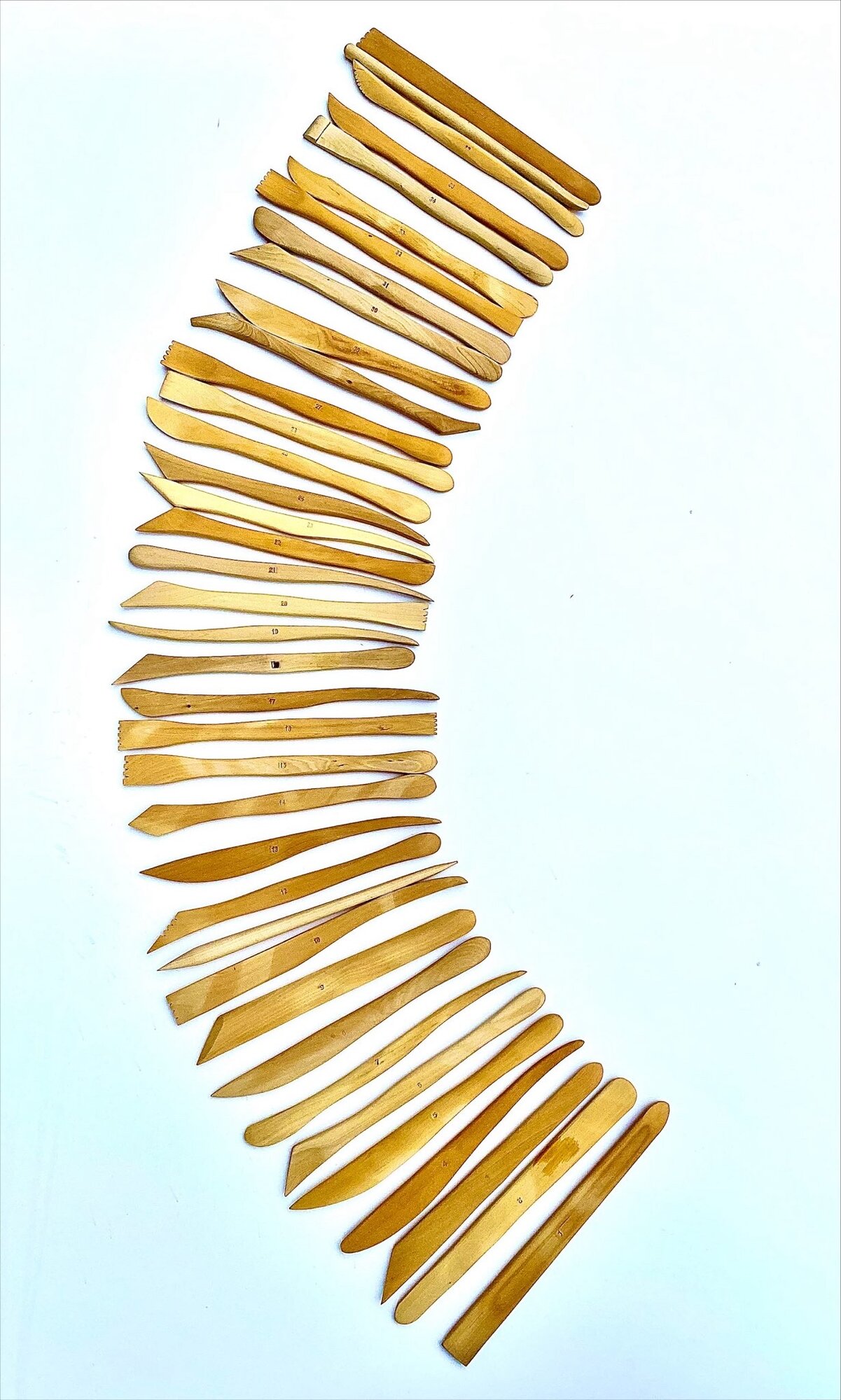 Набор стеков для работы с глиной и пластилином 38 шт, 15см