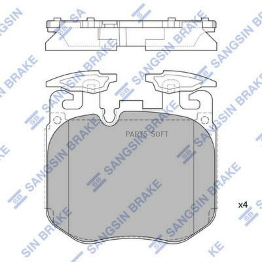 SANGSIN BRAKE SP4174 Колодки торм. дисковые Hi-Q BMW 750i 16- (D1868) ()