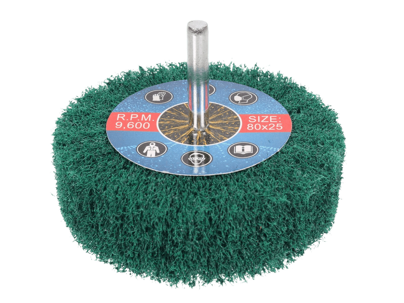 Насадка для дрели скотч-брайт зеленый P240 80мм