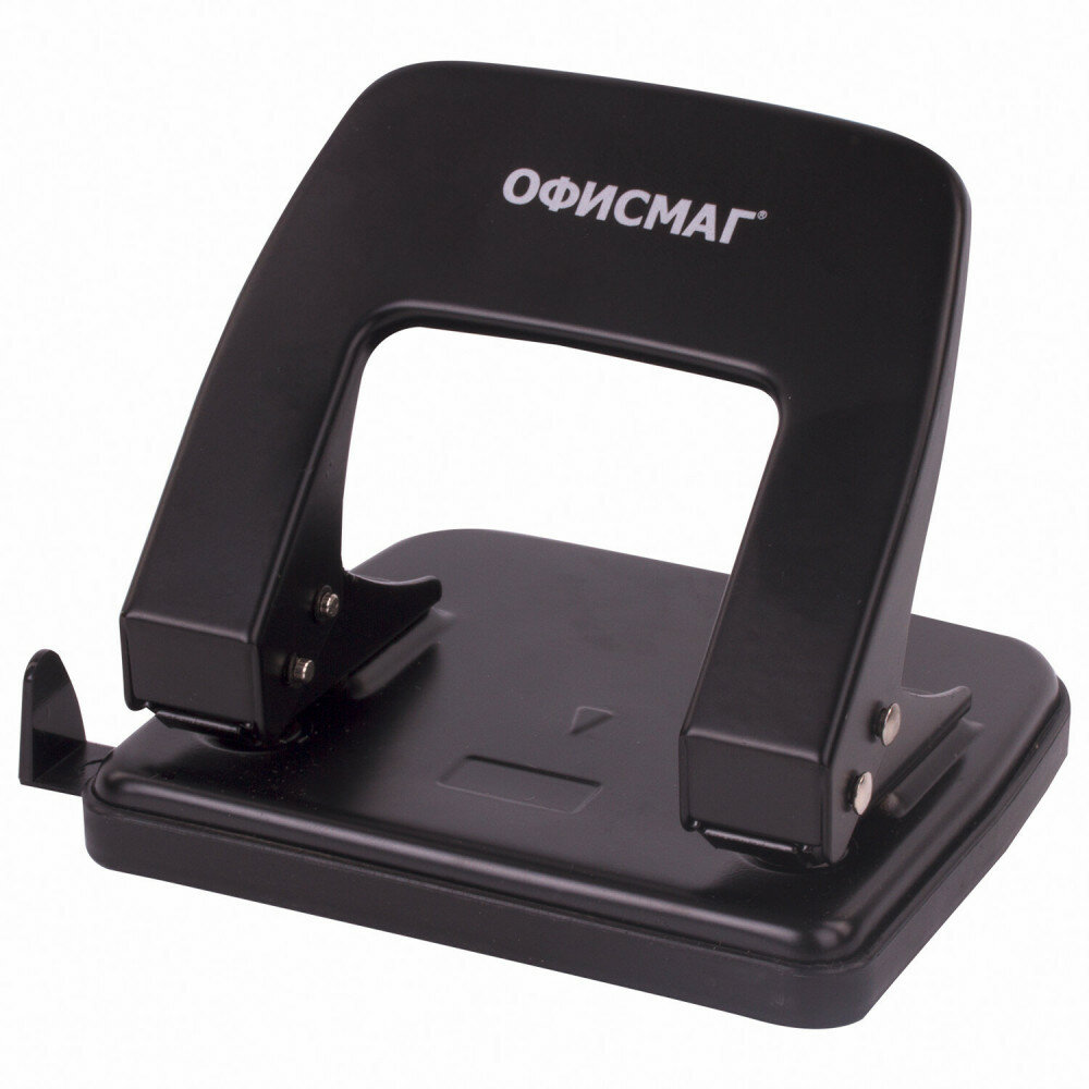 Дырокол металлический офисмаг, до 25 листов, черный, 229693, 1 шт