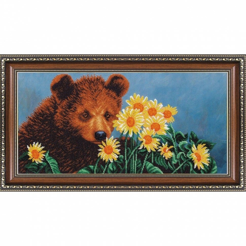 Набор для вышивания Магия канвы #Б-225 Мишутка, Вышивка бисером, 57 x 28 см