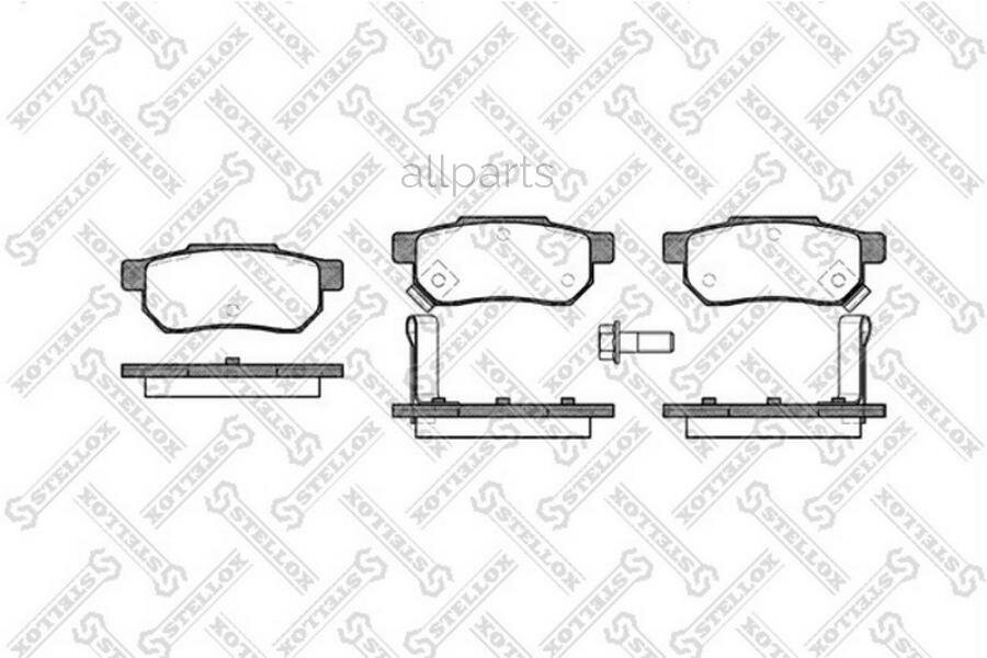 STELLOX 244002SX колодки диск. задн!\ Honda Civic 1.4-1.6 87-01/MG, Prelude 2.0 88-92