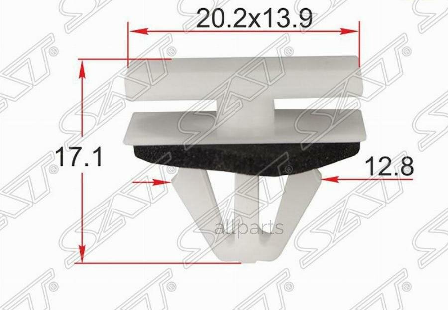 SAT ST-M12237 Клипса молдинга кузова GM/CHEVROLET (Продажа по 10шт)