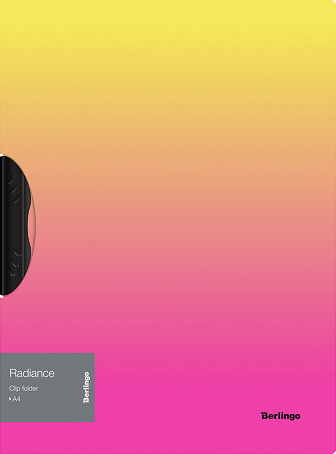 Папка с клипом Radiance, А4, желто-розовый градиент