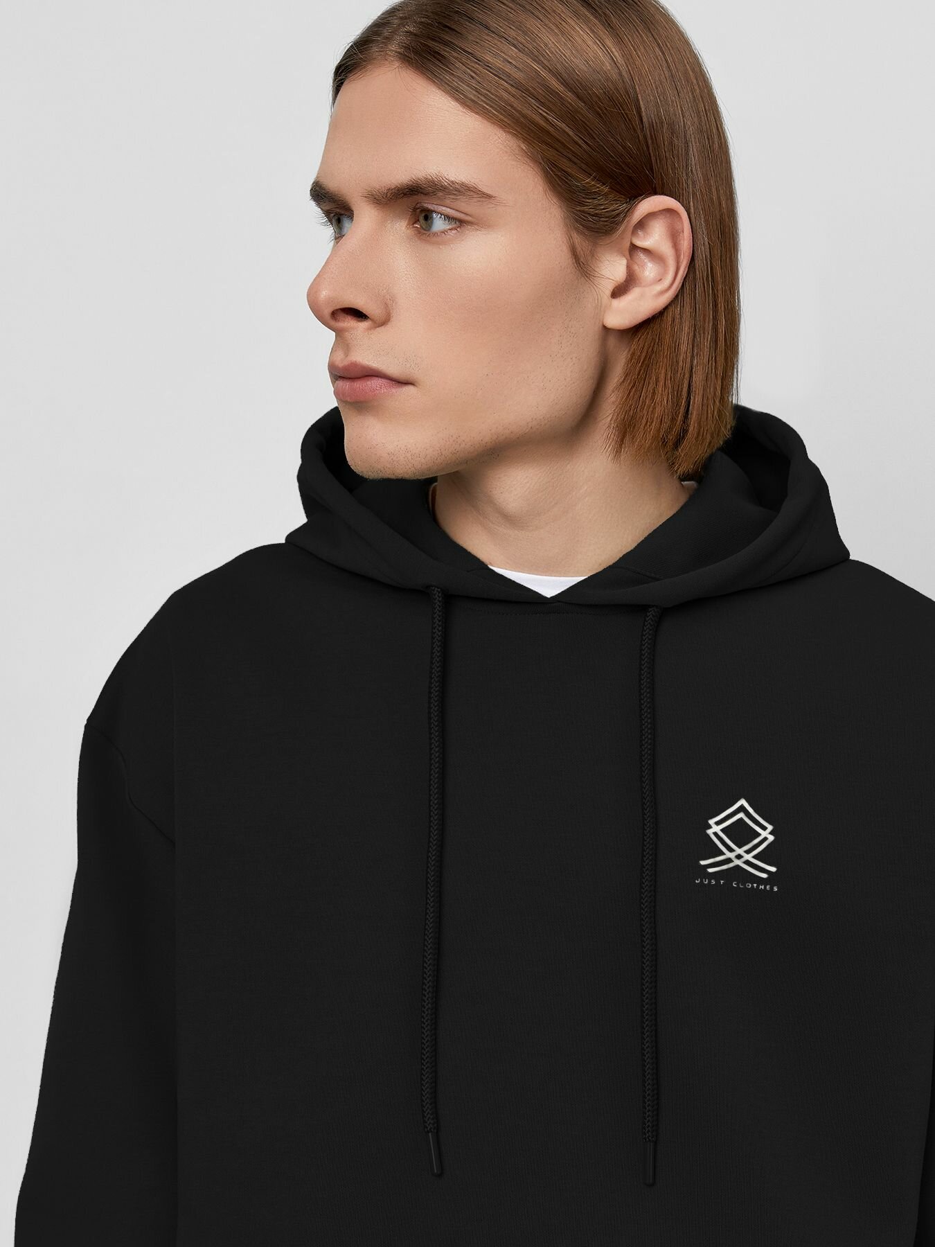 Худи JUST CLOTHES, размер M, , черный