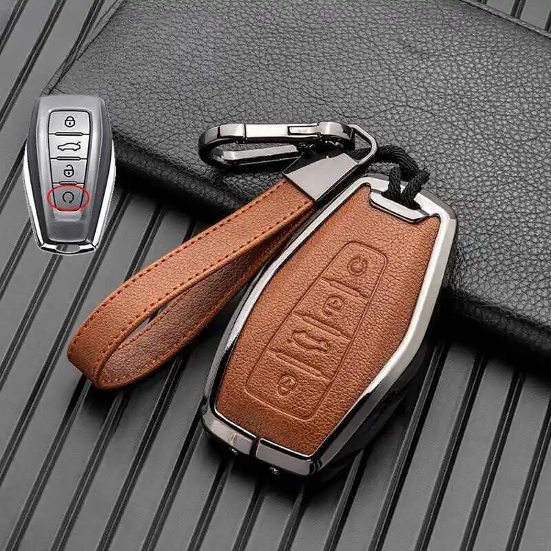 Чехол для ключа Geely, grey brown