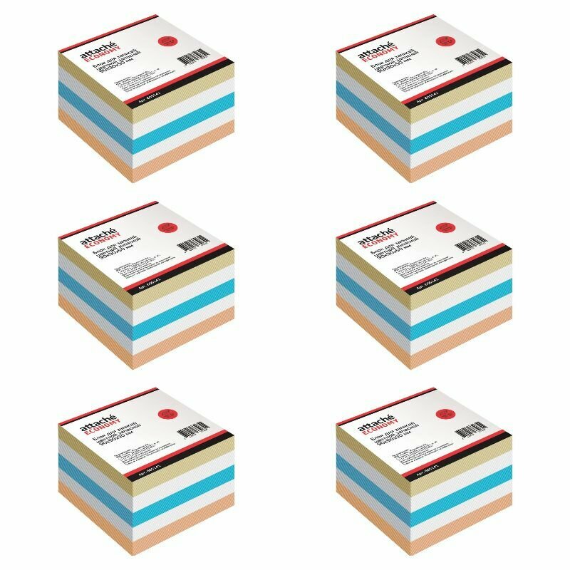 Attache Economy Блок для записей запасной 9х9х5 , 6 шт