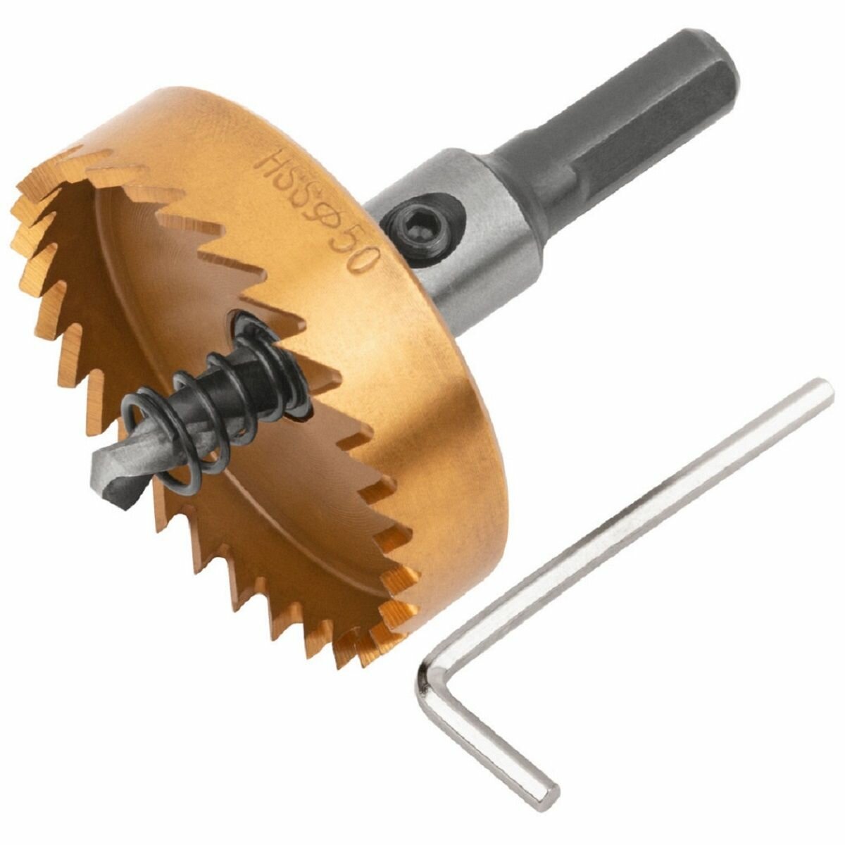 Коронка кольцевая по металлу 50мм HSS с титановым покрытием FIT