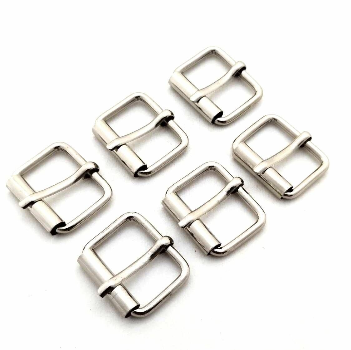 Пряжка с роликом 25х20 мм, 6 шт, металл, никель