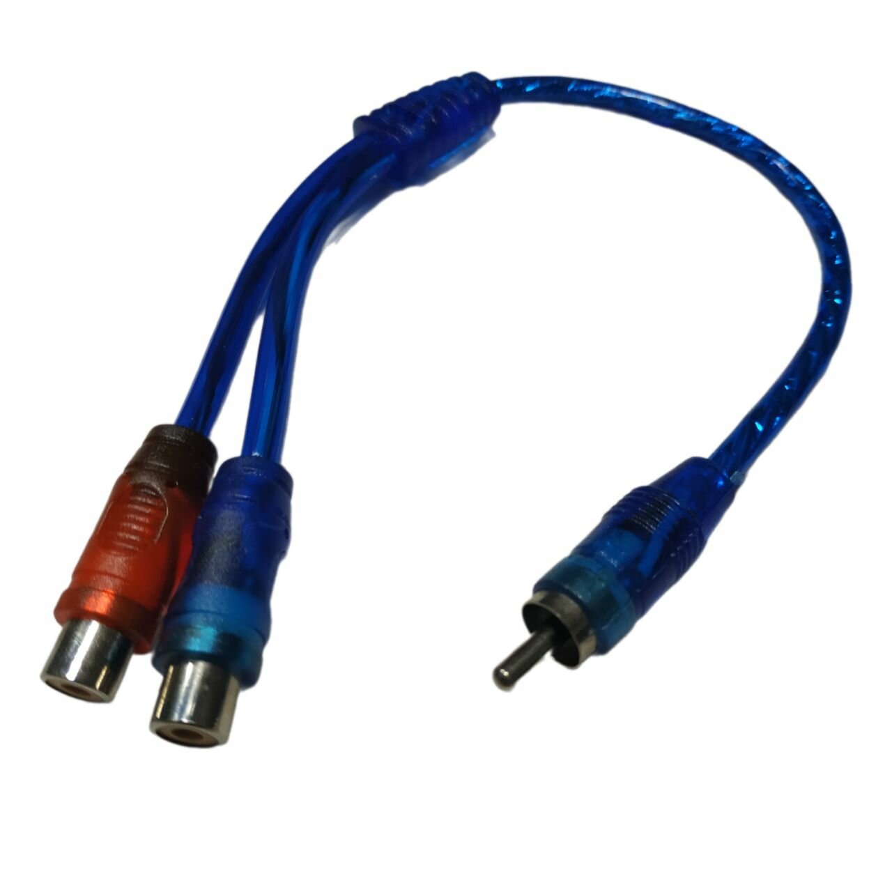 RCA-кабель межблочный акустический RCA-1M2F-BL Y-коннектор, 25 см