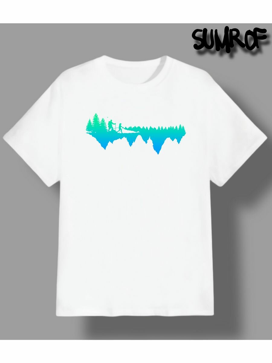 Футболка природа лес горы