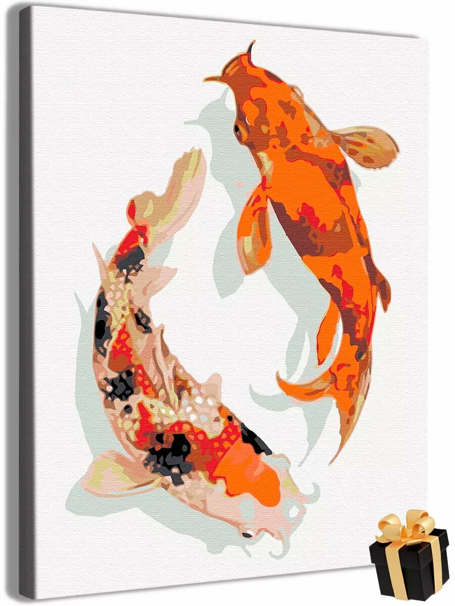 Картина по номерам Рыбы кои