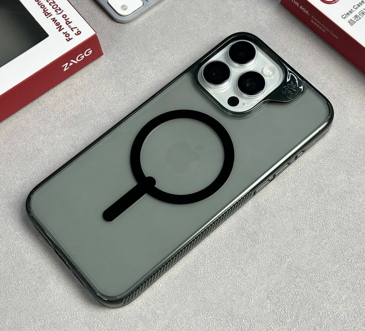 Чехол ZAGG Smoky Gray Snap Case для iPhone 15 Pro Max 6.7" - Transparent Black