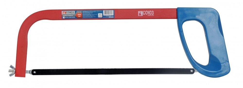 Ножовка по металлу, пластиковая рукоятка, 300мм СОЮЗ 1061-01-300С