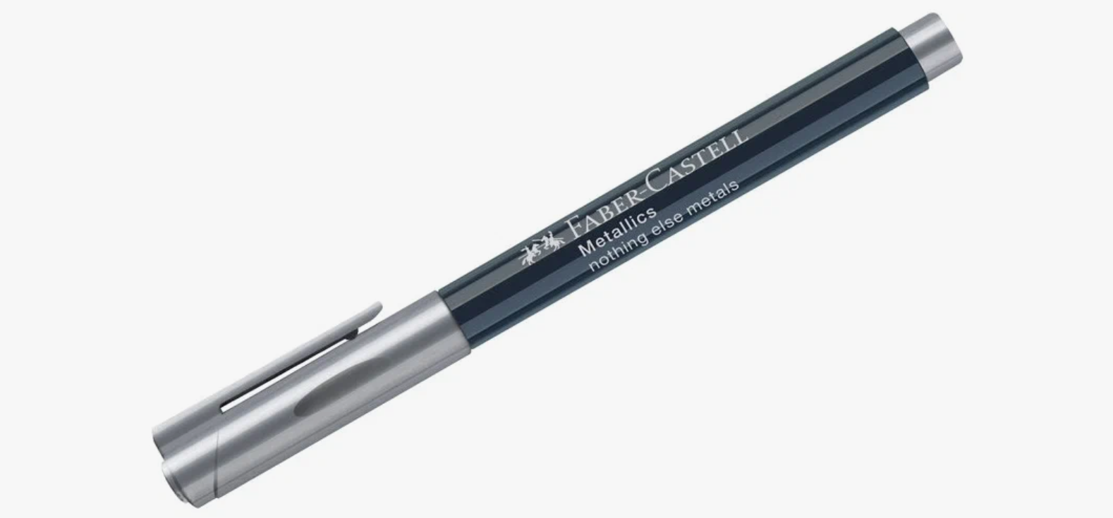 Маркер для декорирования Faber-Castell "Metallics" серебро, пулевидный, 1,5мм 2 шт