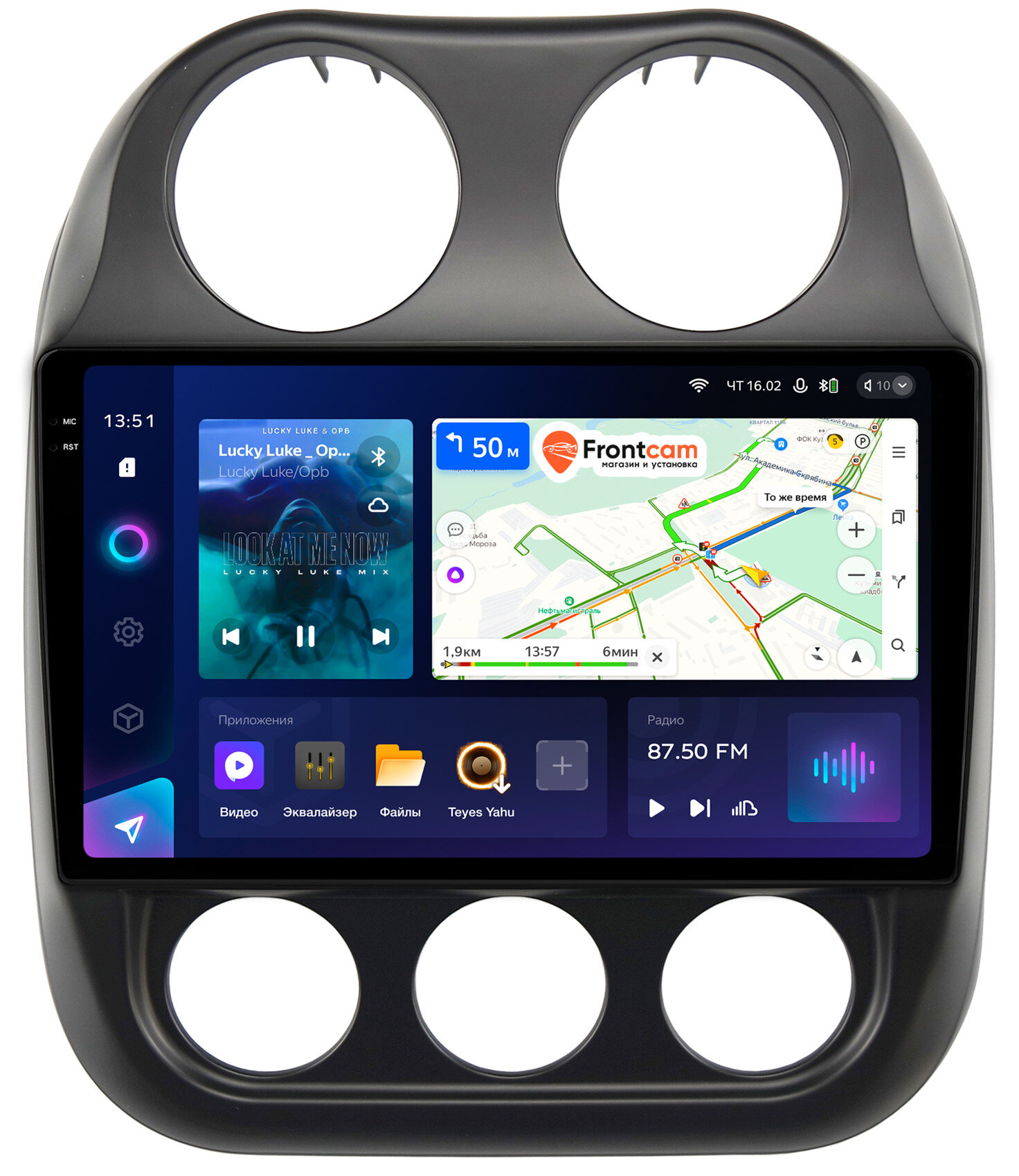 Штатная магнитола Jeep Compass, Liberty (Patriot) 2009-2016 Teyes CC3 2K 6/128 10.36" RM-10-810 Android 10 (4G-SIM, DSP, QLed)