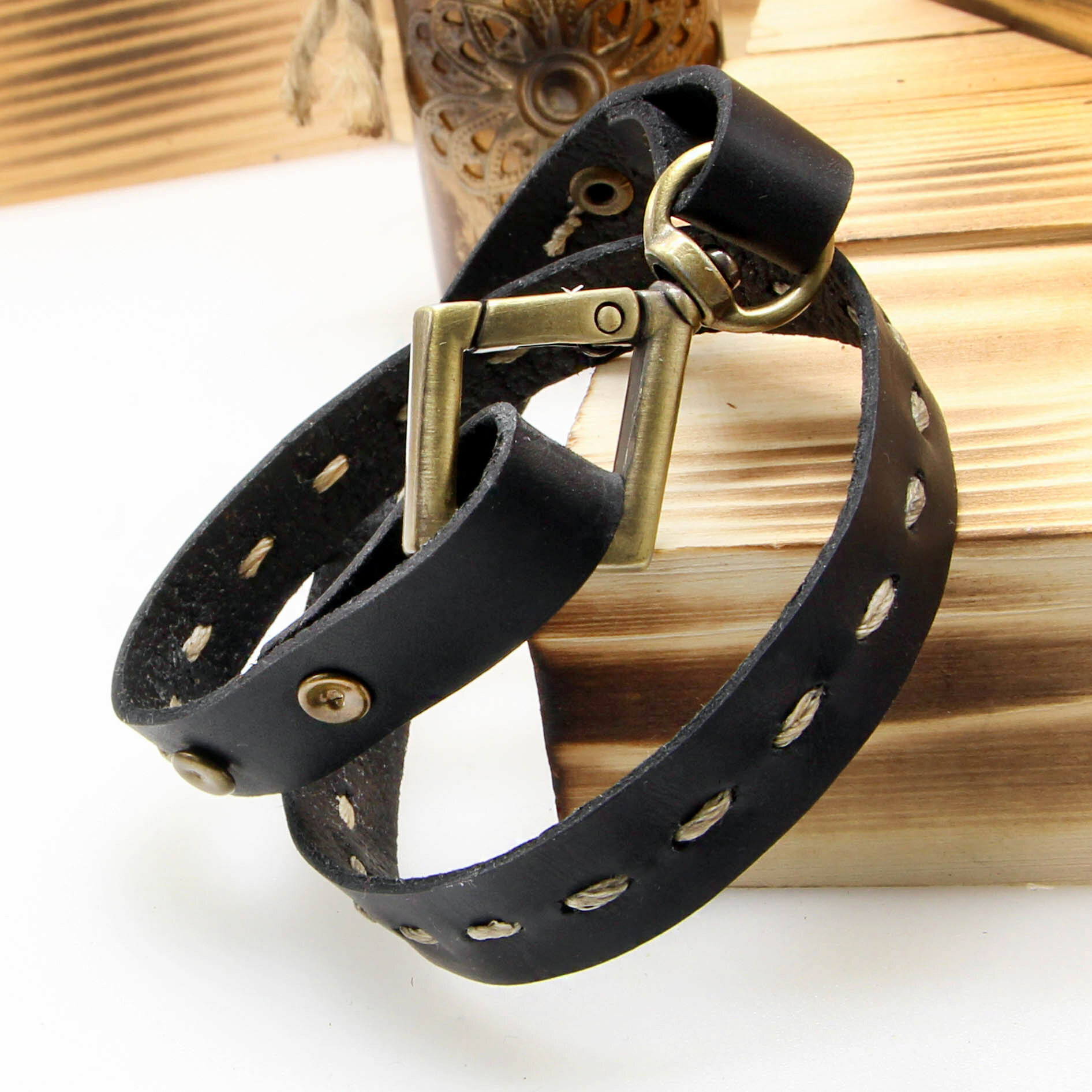 Браслет, кожа