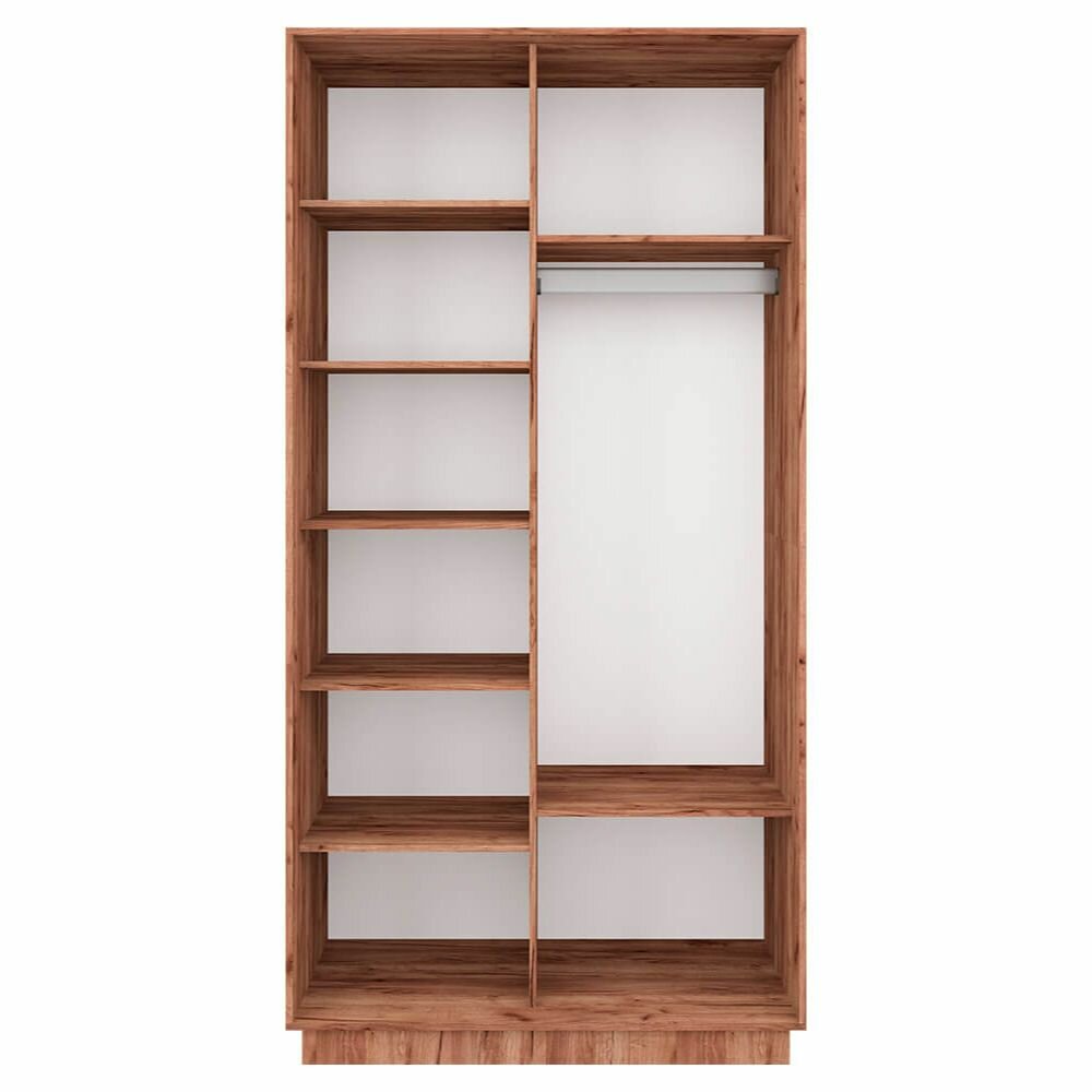 Корпус шкафа-купе Пирамида "Ника-6", Дуб крафт табак, ЛДСП, 240 х 60 х 120 см
