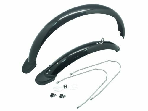 Крылья ПВХ с одинарными стойками 58мм 26" чёр. на хедере