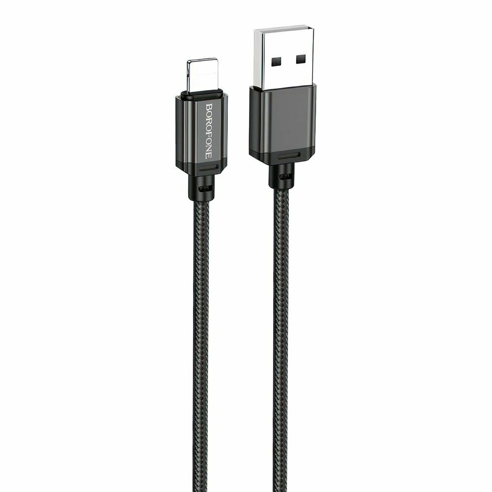 USB кабель BOROFONE BX87 Sharp Lightning 8-pin, 1м, PVC (черный)