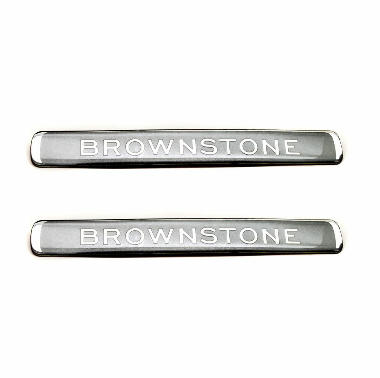 Комплект: эмблема Brownstone для Toyota серый 2 шт.
