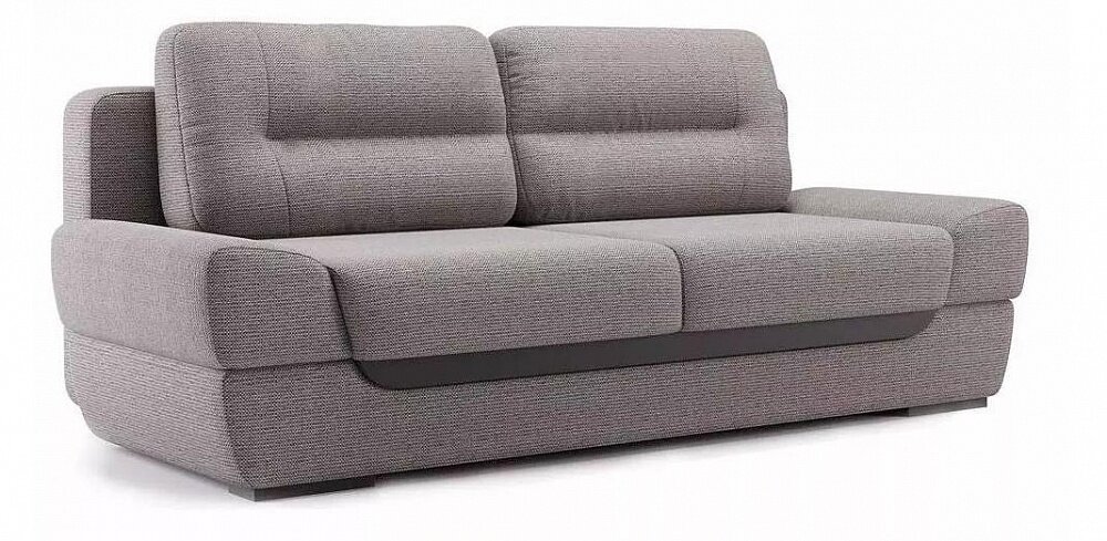 Прямой диван Сохо Серый 2 Велюр, еврокнижка, 213х95х77 см, с ящиком для белья