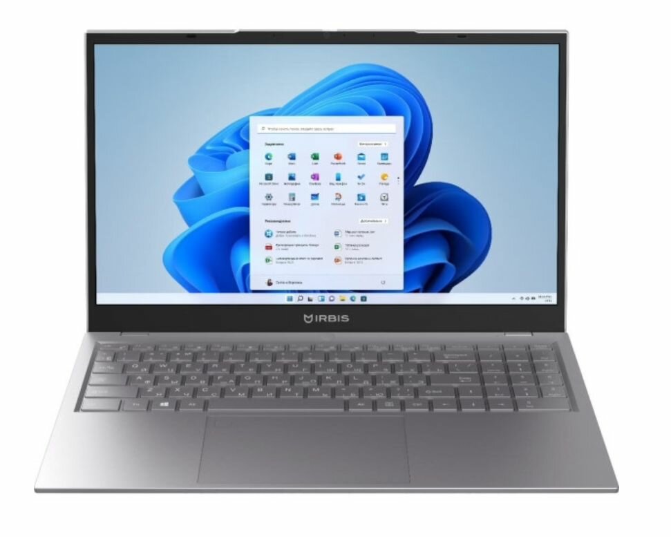 15,6" Ноутбук Irbis 15N (15NBP3504) серый - 1920x1080, IPS, Intel Core i3-1215U, ядра: 6 x 1,2 ГГц, 8 ГБ, SSD 256 ГБ, Intel UHD Graphics, Windows 10 Pro