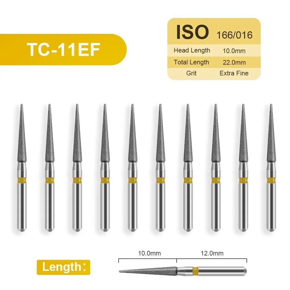 Стоматологические боры TC-11EF, Extra Fine, 10 шт.