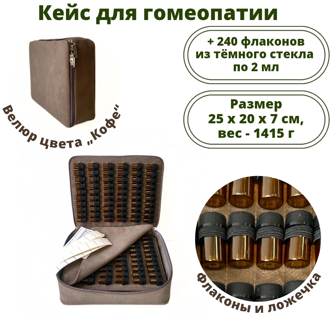 Гомеопатическая аптечка для хранения препаратов на 240 флаконов по 2 мл